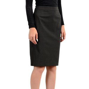 Hugo Boss | Skirts | Hugo Boss Womens Vilea Gray Wool Pencil Skirt ...